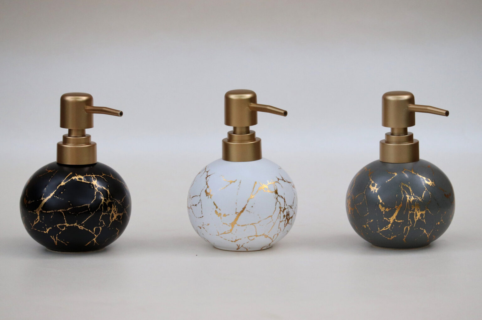 Dazor | Black Marble Finish Ceramic Liquid Soap Dispenser – Orbell - Dazor