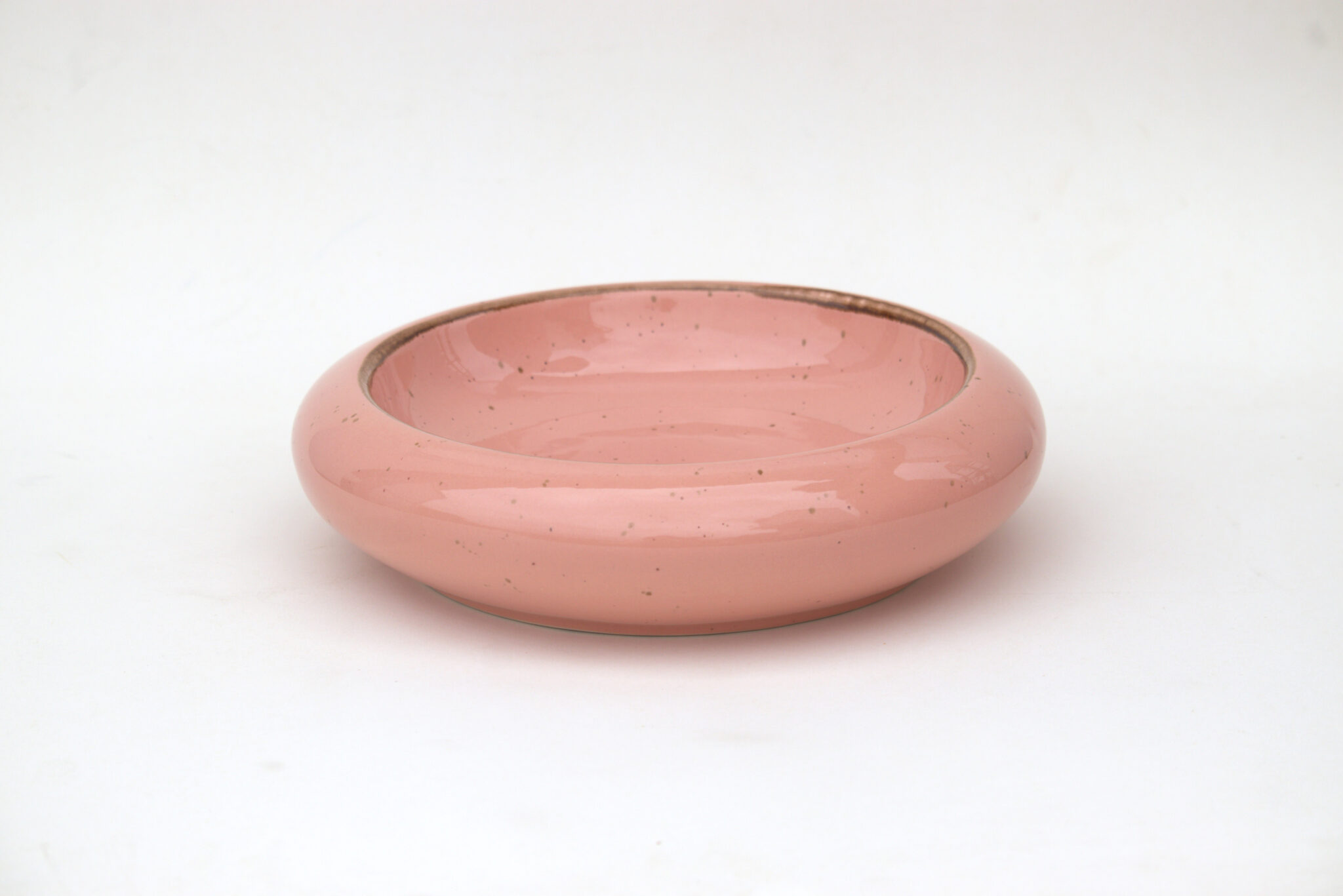 Dazor | Stoneware Ceramic Pan Asian Platter Round Peach - Orbique - Dazor